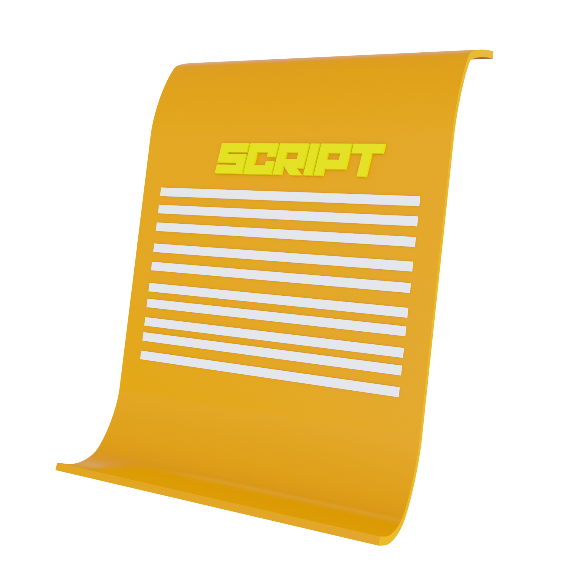 Movie Script 3d Icon 13079351 Png