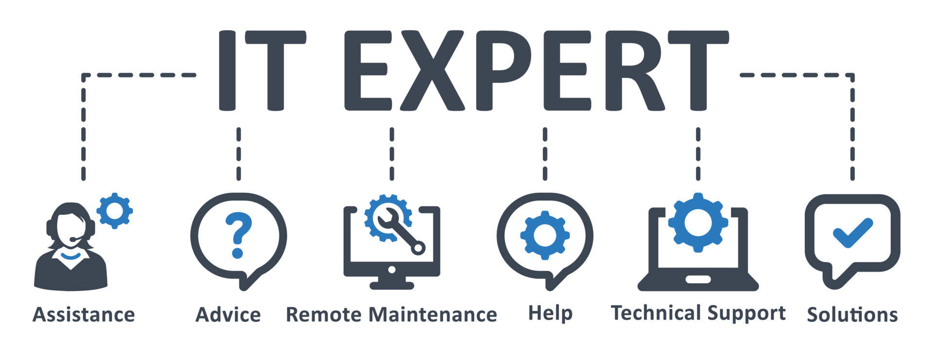 It Expert icon - vector illustration . it, expert, assistance, help, advice, remote, maintenance ...