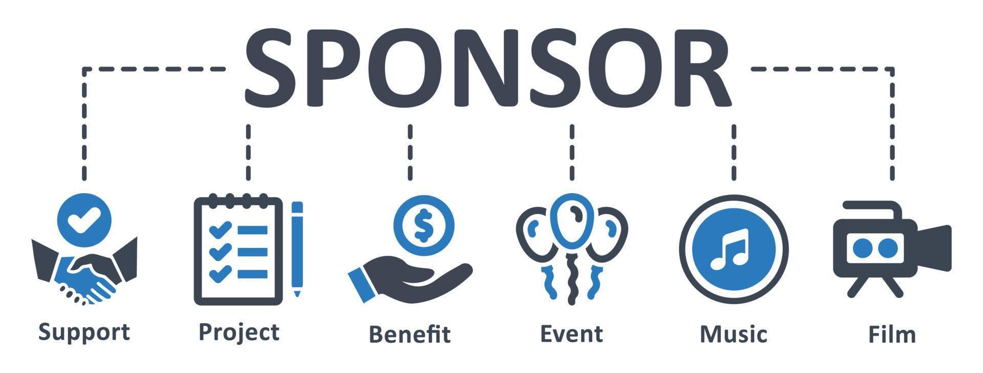 Sponsor icon - vector illustration . sponsor, support, project, benefit ... Sponsor icon - vector illustration . sponsor, support, project, benefit ...