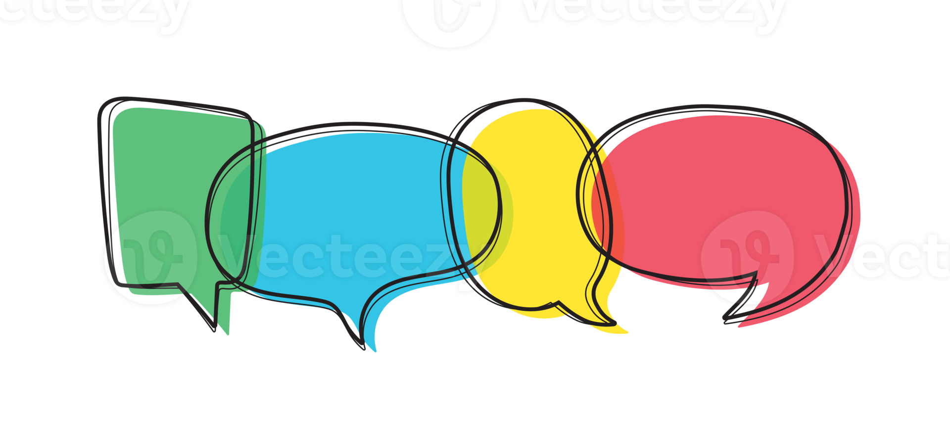 colorful speech bubble 13079902 PNG