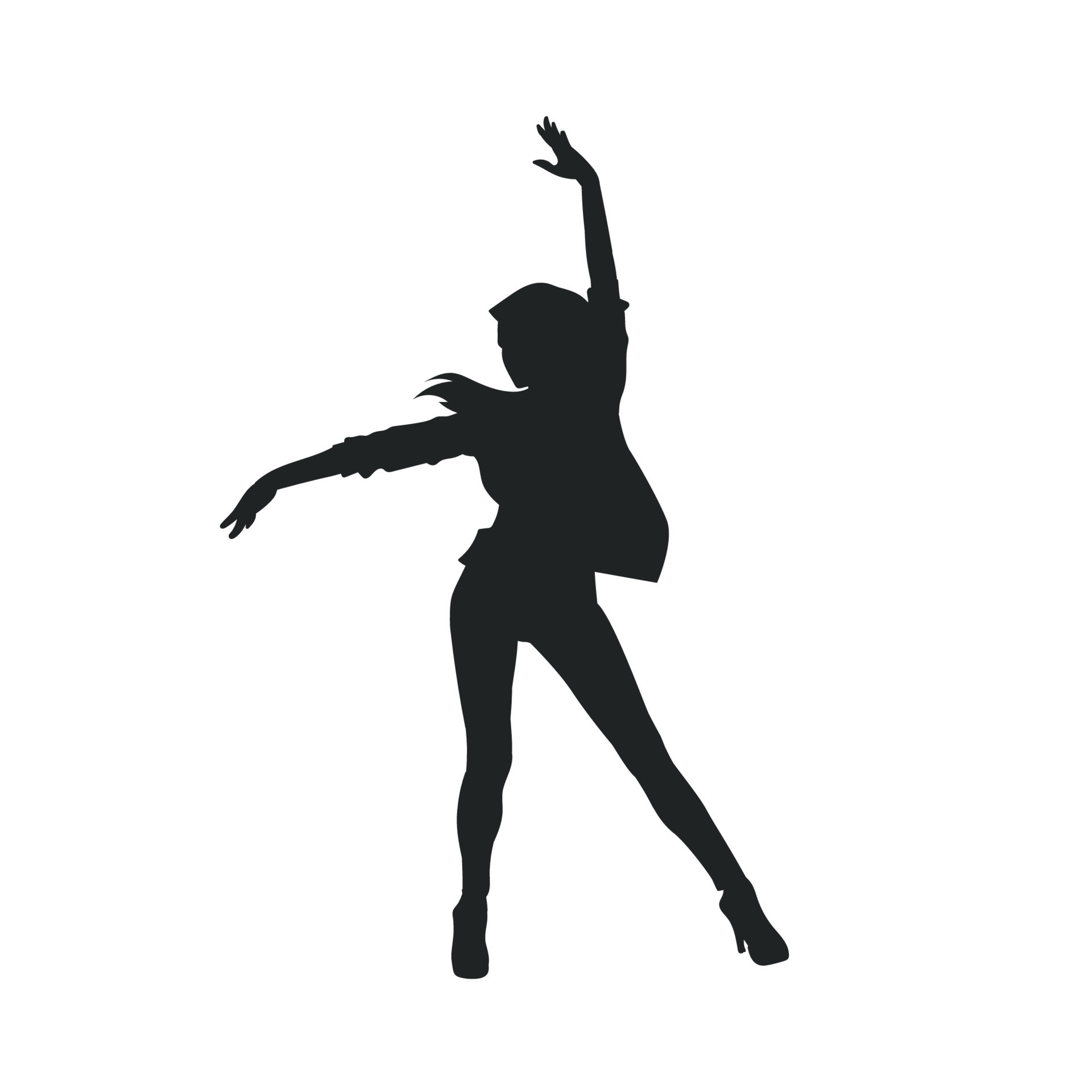 Female Breakdance Performer Street Dancing Hip Hop Dancer Vector Silhouette 13080119 Vector Art