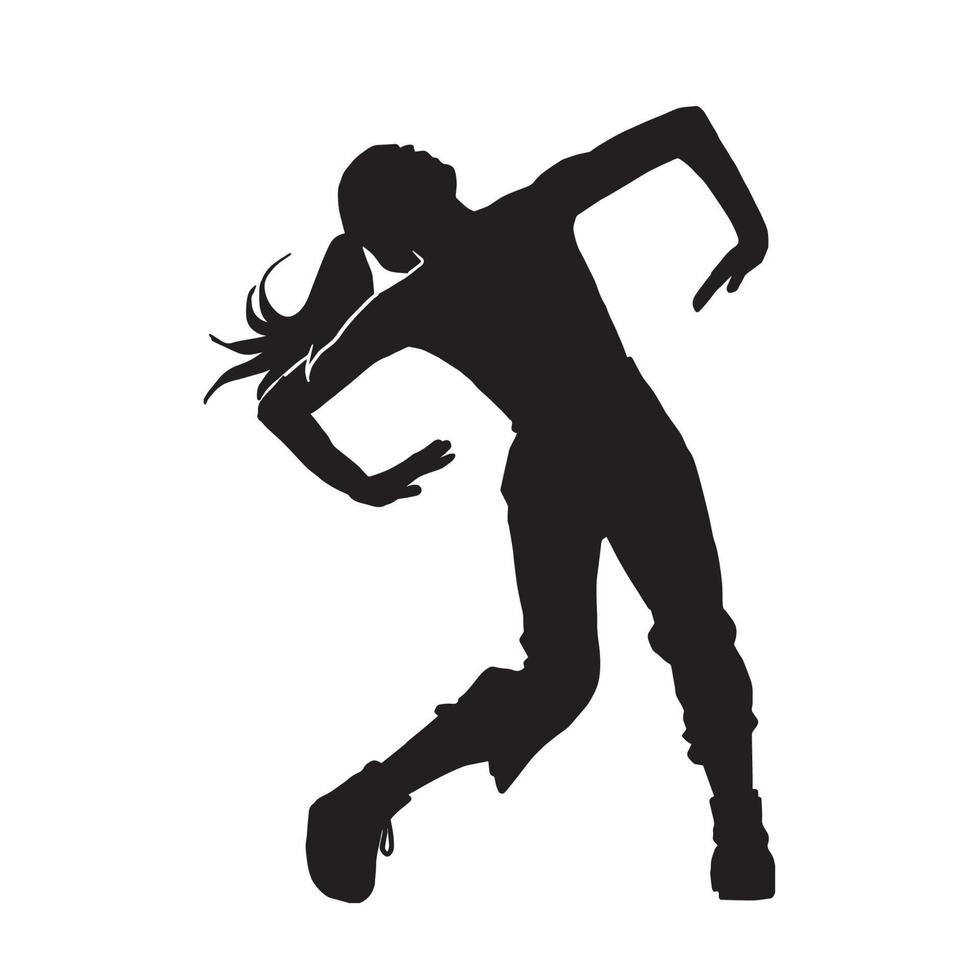 Female Breakdance Performer Street Dancing Hip Hop Dancer Vector