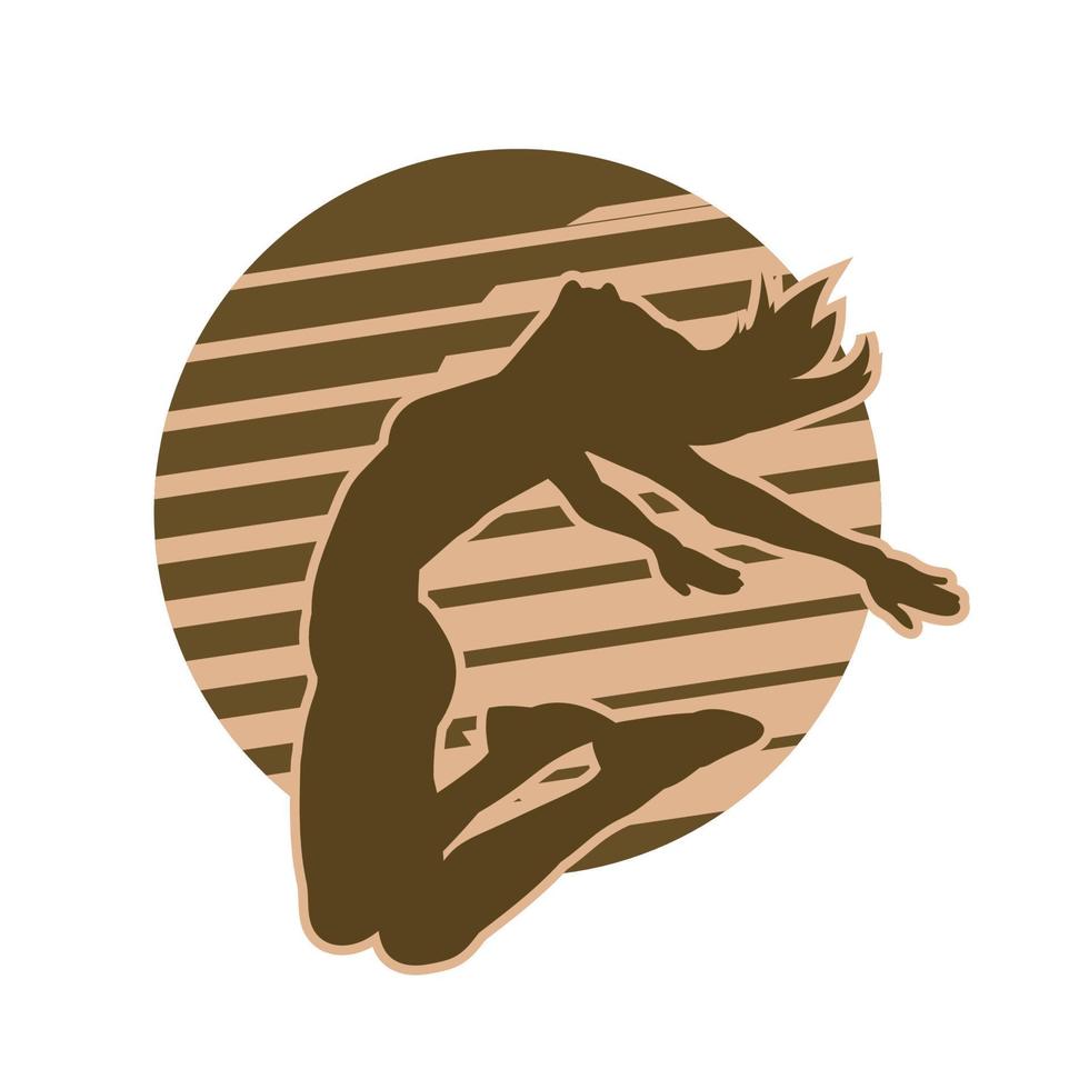 Female Breakdance Performer Street Dancing Hip Hop Dancer Vector