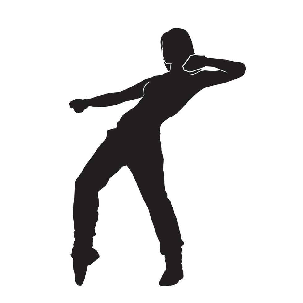 Female Breakdance Performer Street Dancing Hip Hop Dancer Vector
