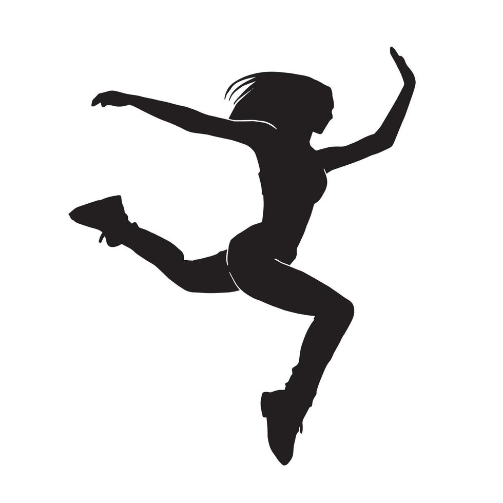 Female Breakdance Performer Street Dancing Hip Hop Dancer Vector