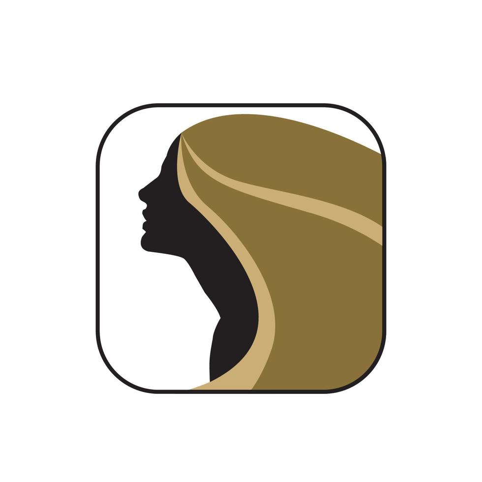 Stylized Beautiful Woman S Face With Long Hair Silhouette Women S Hair