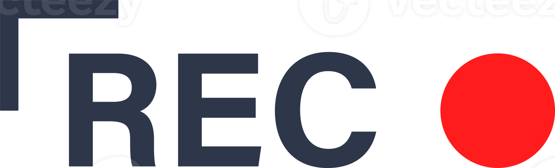 Recording icon. Red logo camera video recording signs. Rec ...