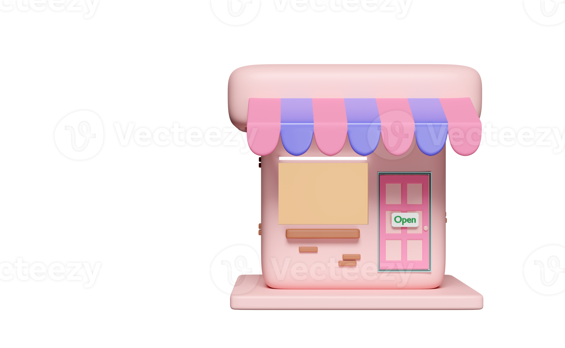 3d shop or store front isolated. Startup franchise business, online ...