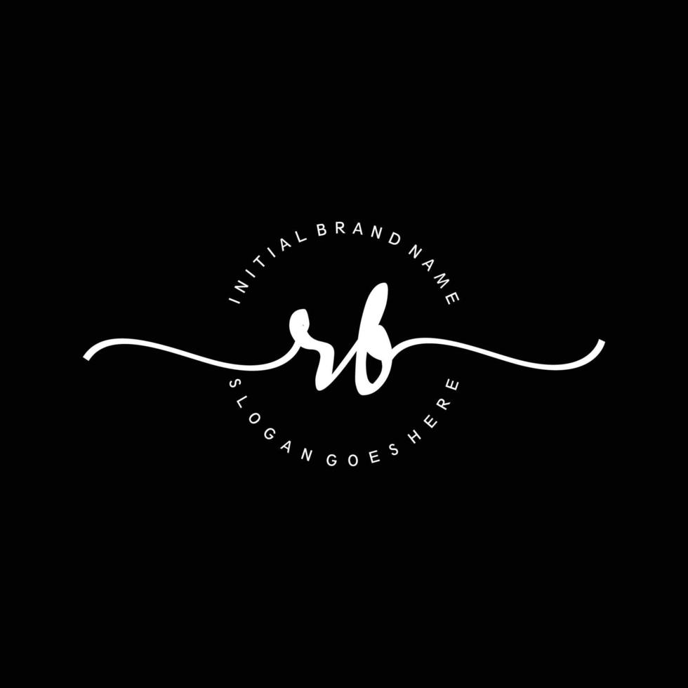 Vector De Plantilla De Logotipo De Escritura A Mano Inicial Rb 13086913