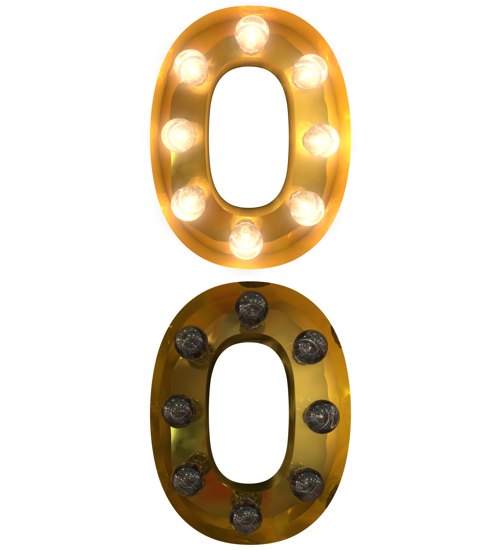 Free Golden Light Bulb Letters Typeface In ON And OFF State The free-golden-light-bulb-letters-typeface-in-on-and-off-state-the