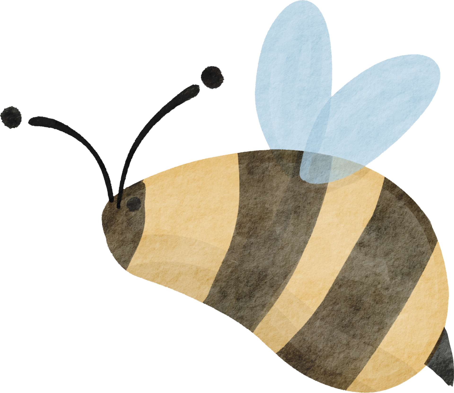 Watercolor cute bee 13088952 PNG