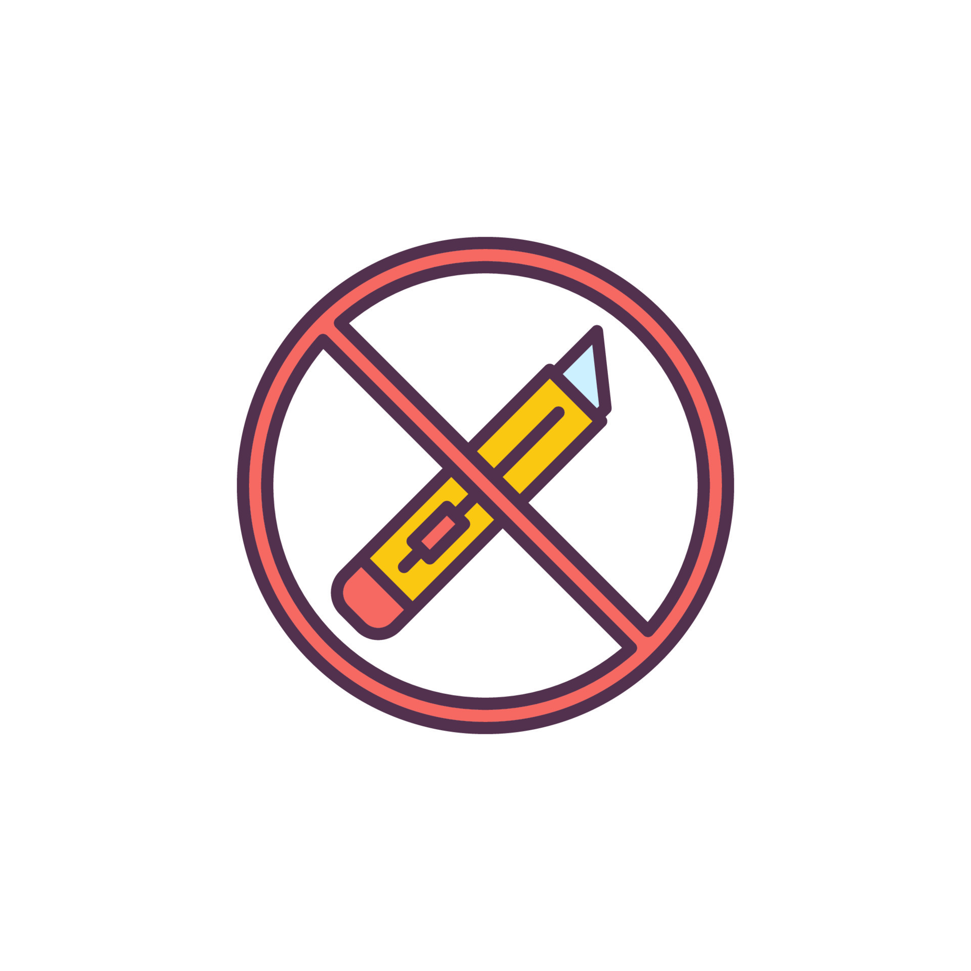 Do Not Use Cutter Tool Vector Concept Round Colored Icon 13089334 do-not-use-cutter-tool-vector-concept-round-colored-icon-13089334