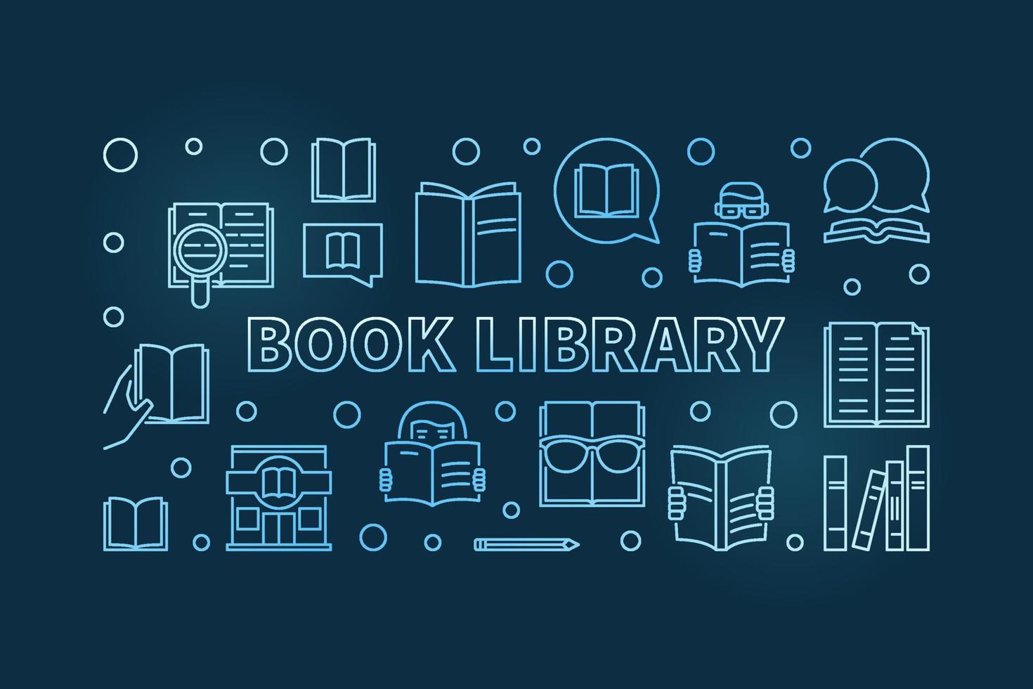 Book Library vector blue outline banner or illustration 13089460 Vector ... Book Library vector blue outline banner or illustration 13089460 Vector ...