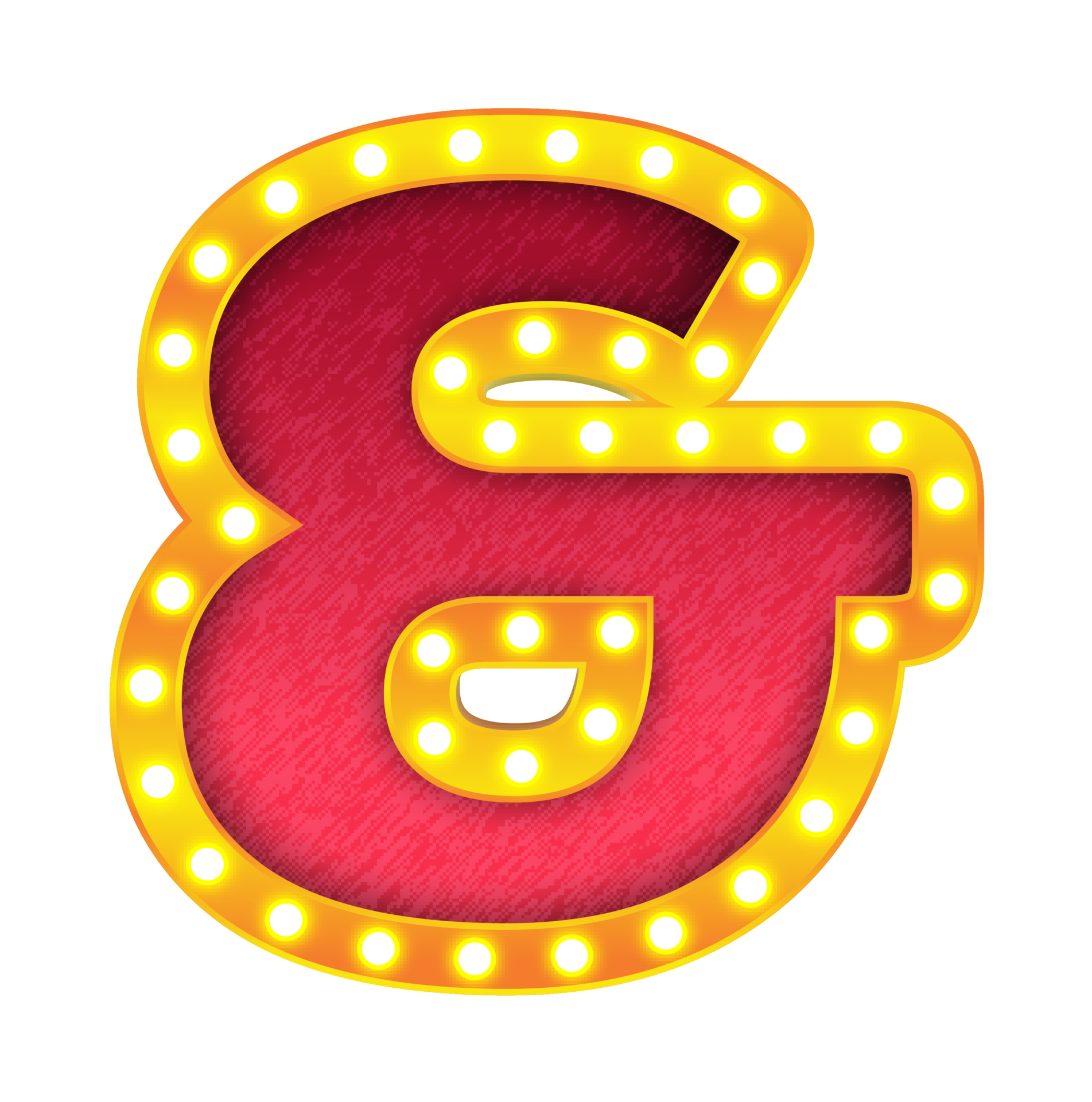 ampersand retro cinema light bulb sign alphabet 13090336 PNG