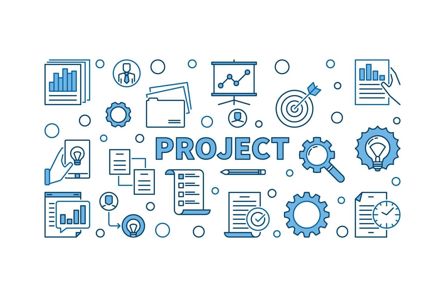 Project concept vector business horizontal illustration 13091226 Vector ...