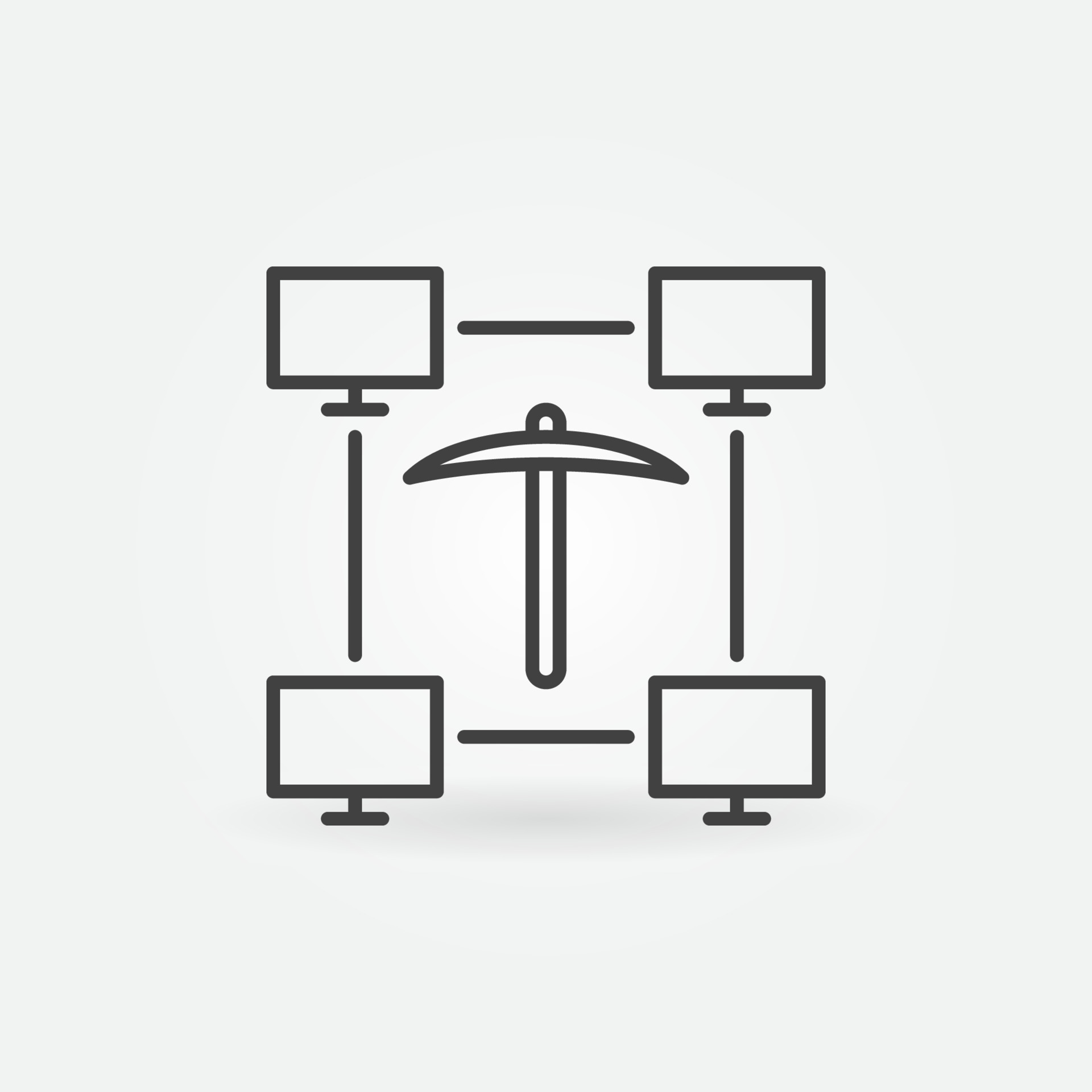 Computer Science And Data Mining Vector Line Concept Icon 13091243 Vector Art At Vecteezy