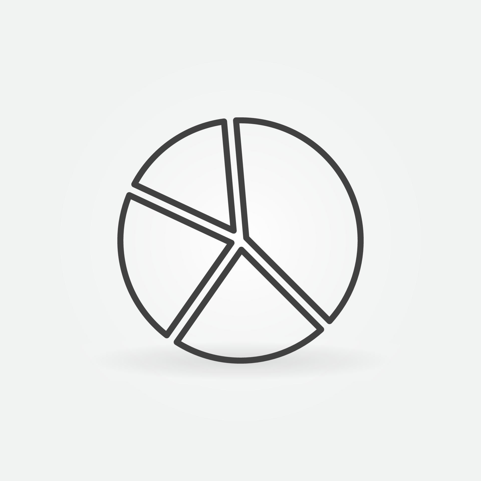 Vector Pie Chart Concept Icon In Thin Line Style 13091276 Vector Art At Vecteezy