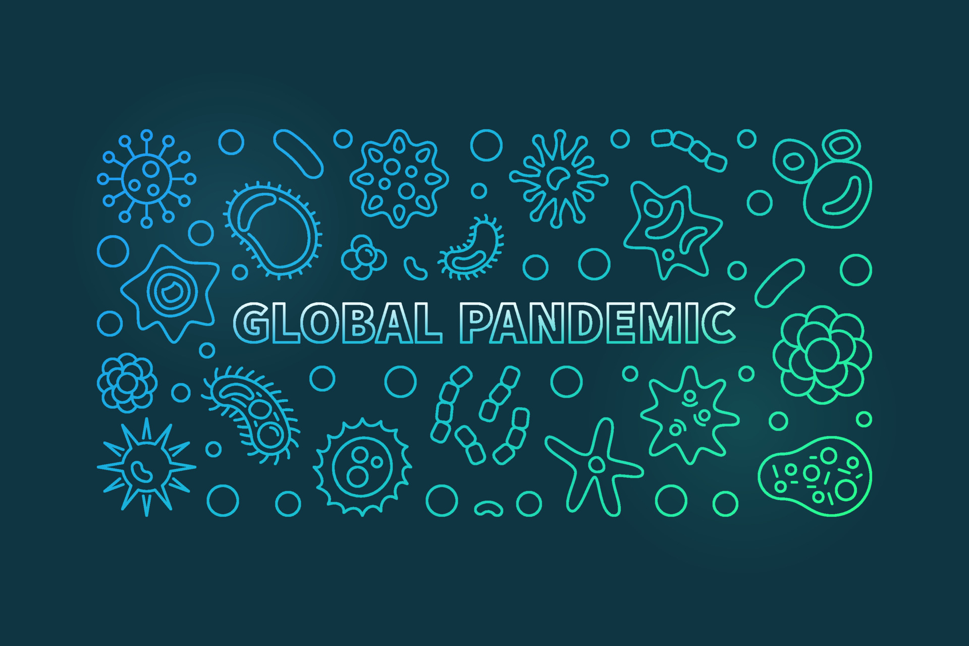 Global Pandemic vector concept colorful linear horizontal banner ... Global Pandemic vector concept colorful linear horizontal banner ...