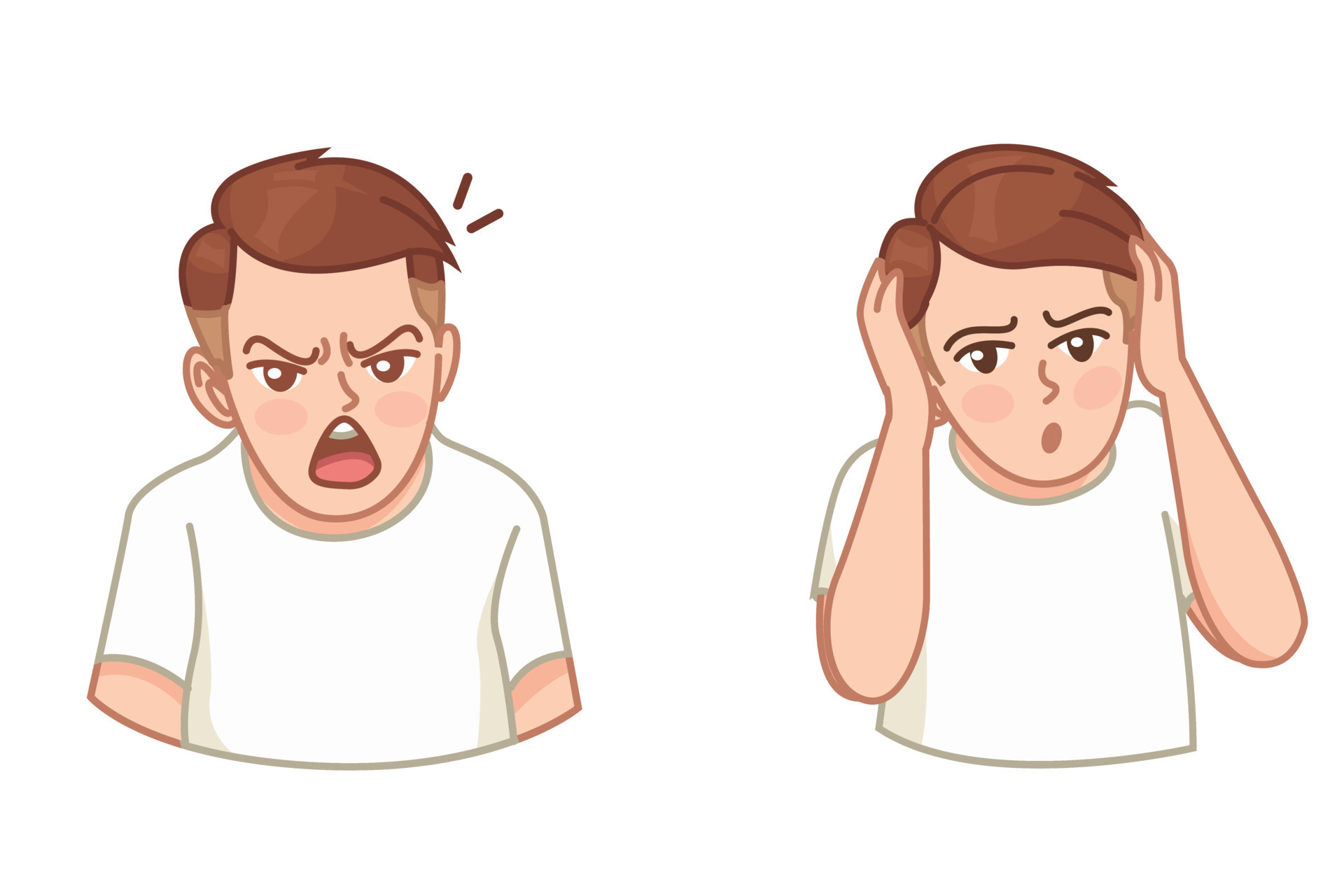 Negative gestures vector illustrations set. People disagree and ... Negative gestures vector illustrations set. People disagree and ...