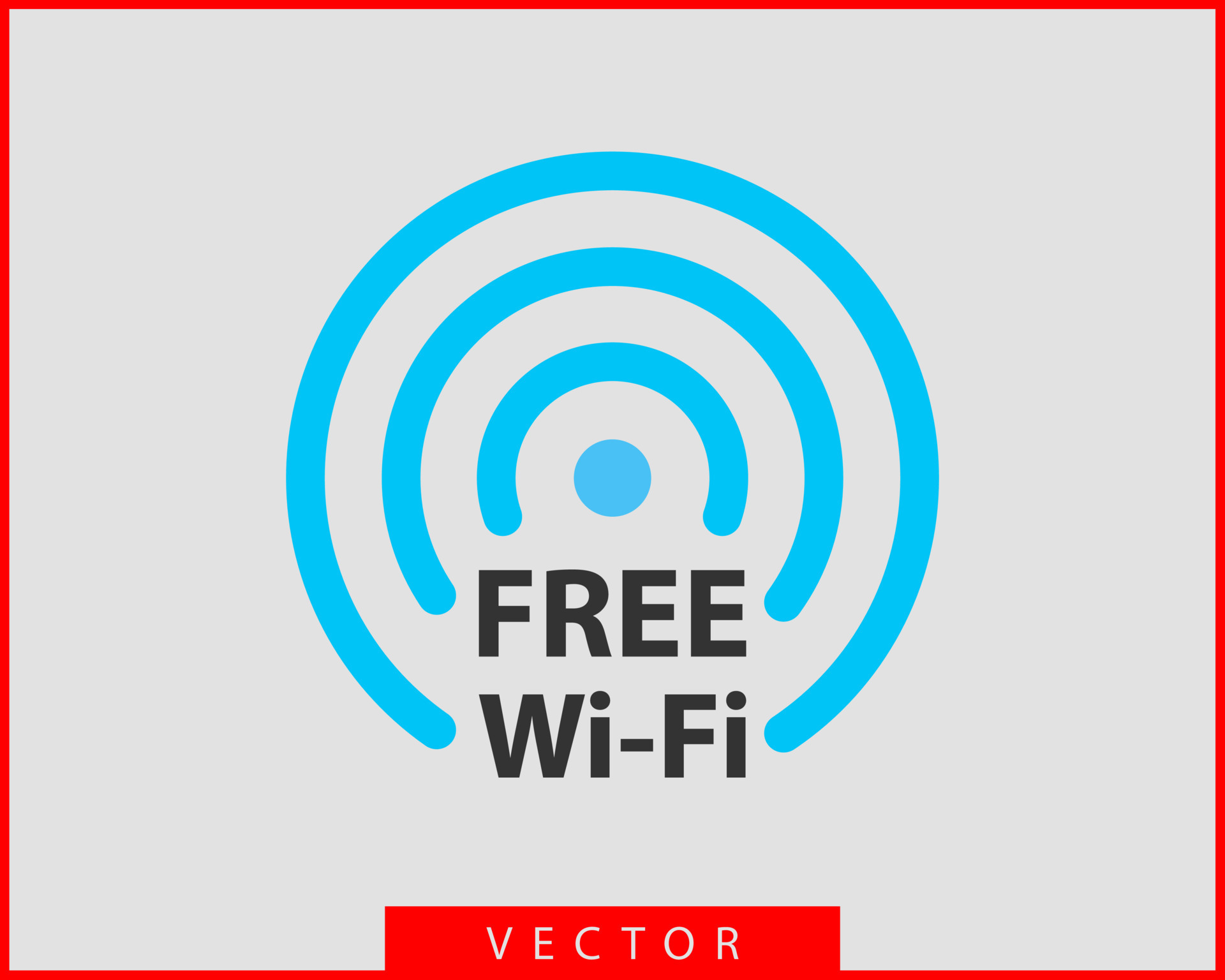 Free Wi Fi Icon Connection Zone Wifi Vector Symbol Radio Waves Signal 13094061 Vector Art At