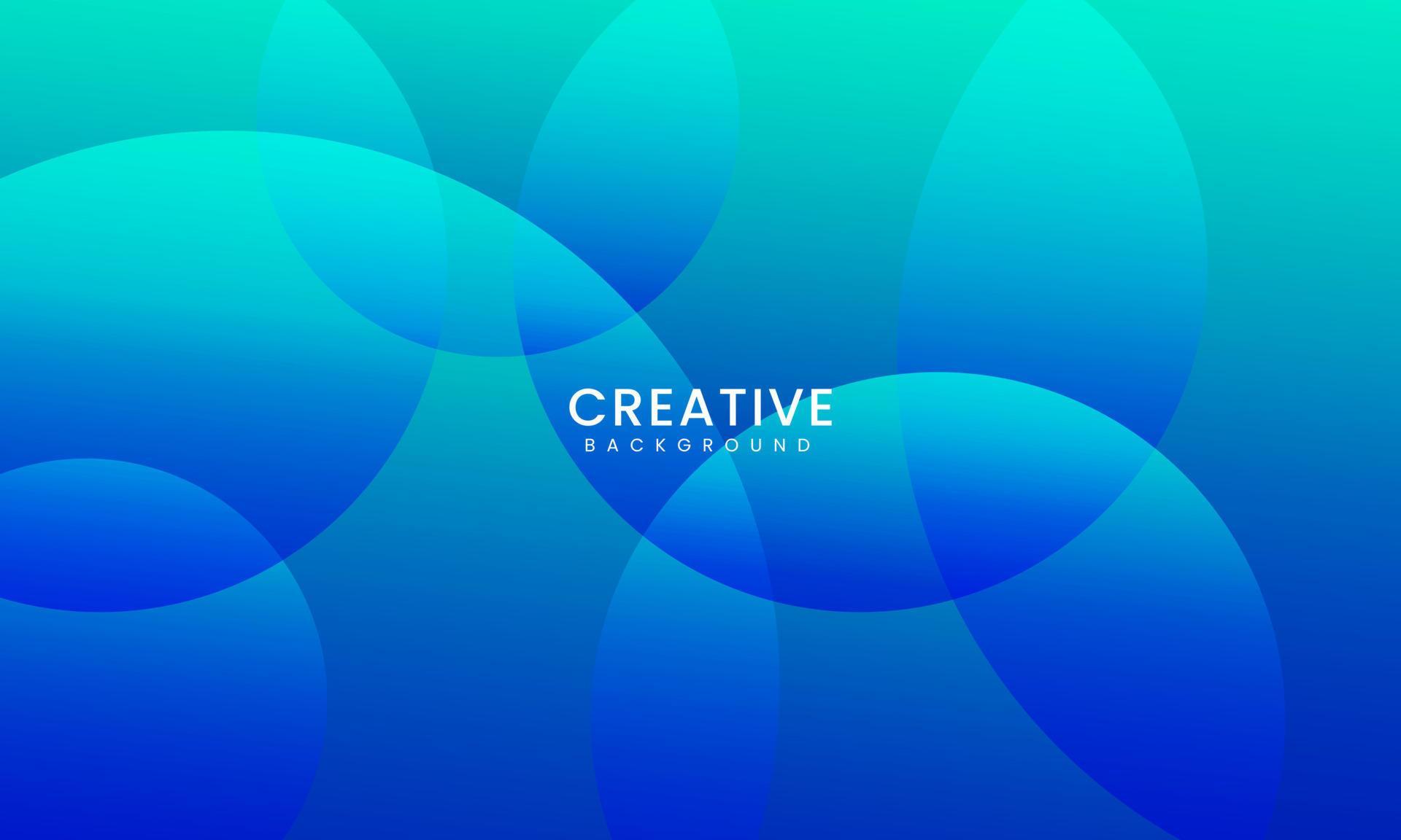 Abstract Blue Background With Circles Dynamic Shapes Composition