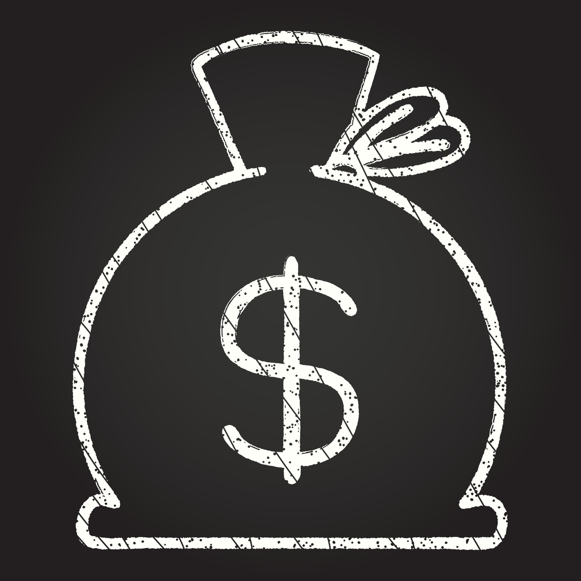 Money Bag Chalk Drawing 13105774 Vector Art at Vecteezy