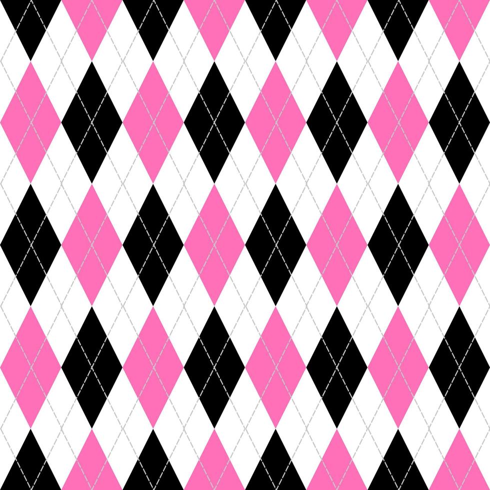 Seamless Argyle Pattern In Pink And Black 13106371 Vector Art At Vecteezy