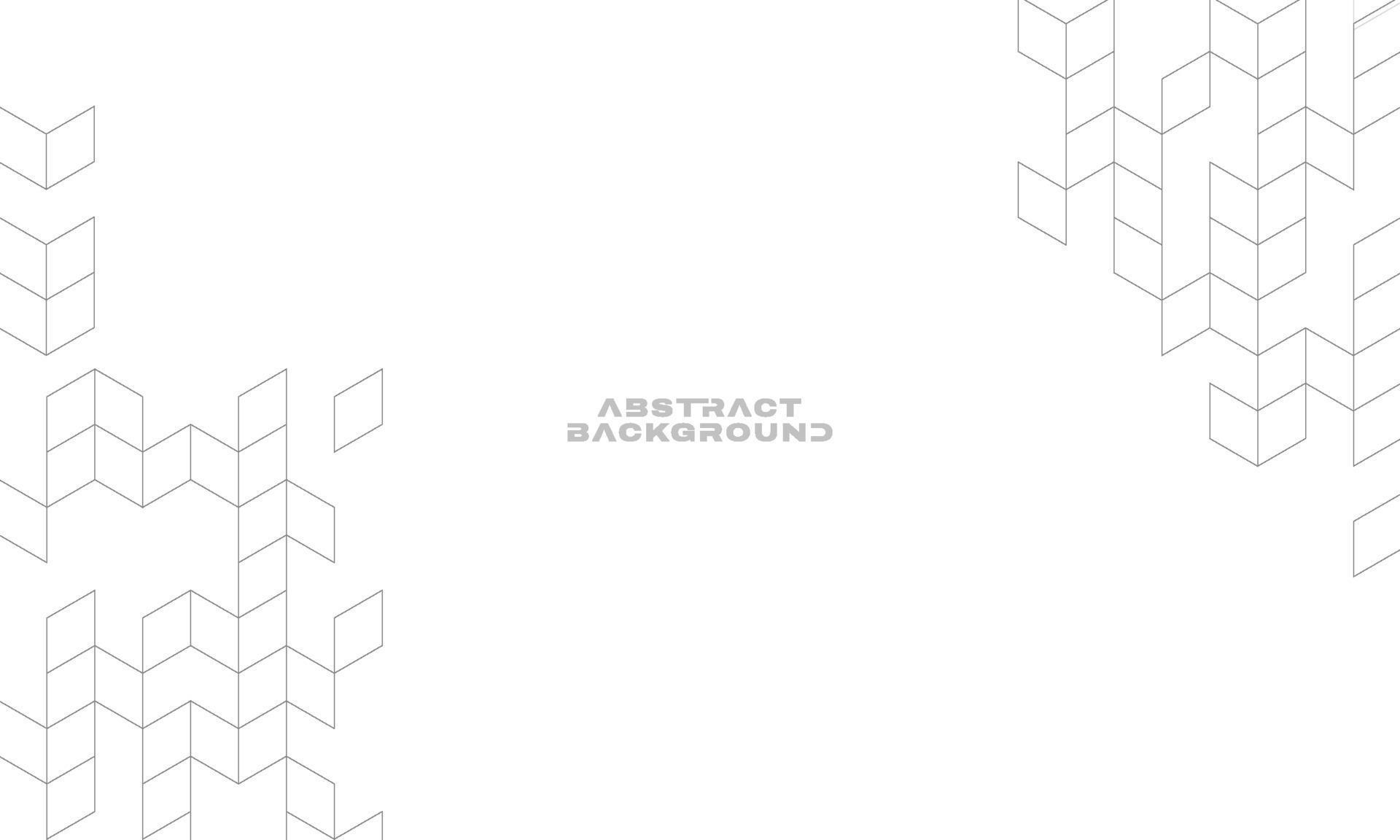 Abstract white lines square background. Modern concept with minimalist ...