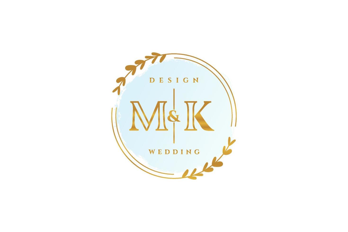 Initial Mk Beauty Monogram And Elegant Logo Design Handwriting Logo Of Initial Signature