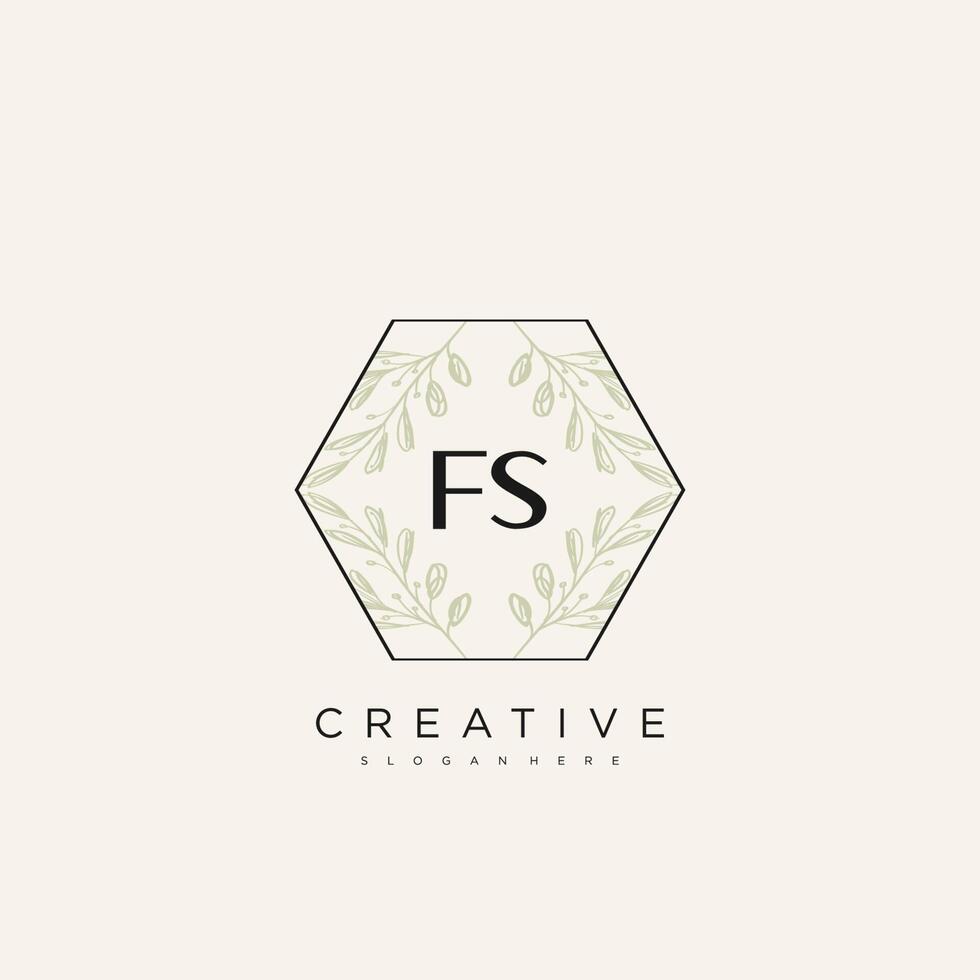 FS Initial Letter Flower Logo Template Vector premium vector art ... FS Initial Letter Flower Logo Template Vector premium vector art ...