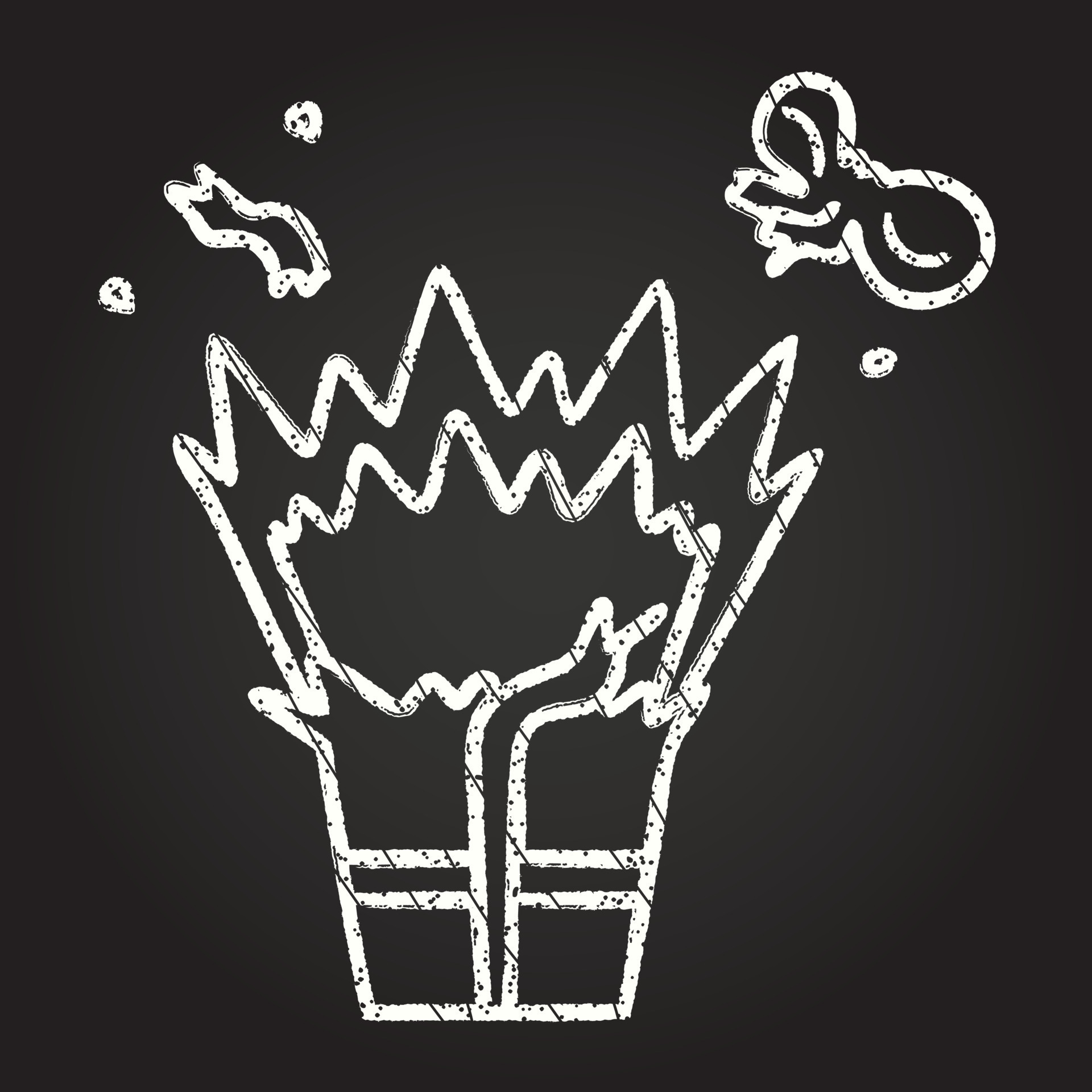 Exploding Present Chalk Drawing 13111166 Vector Art at Vecteezy