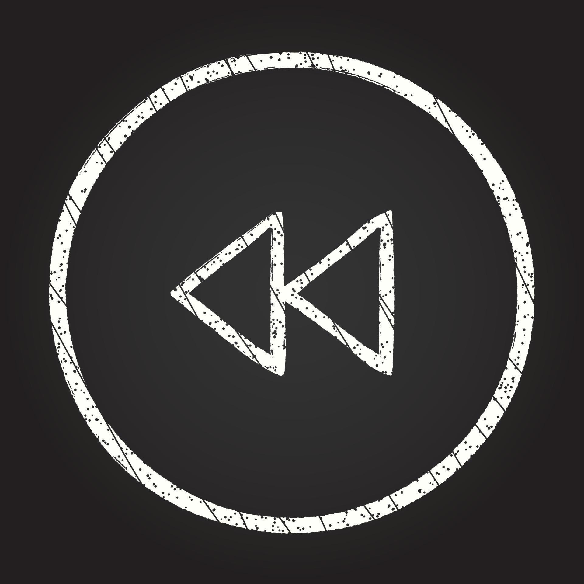 Rewind Symbol Chalk Drawing 13111420 Vector Art at Vecteezy