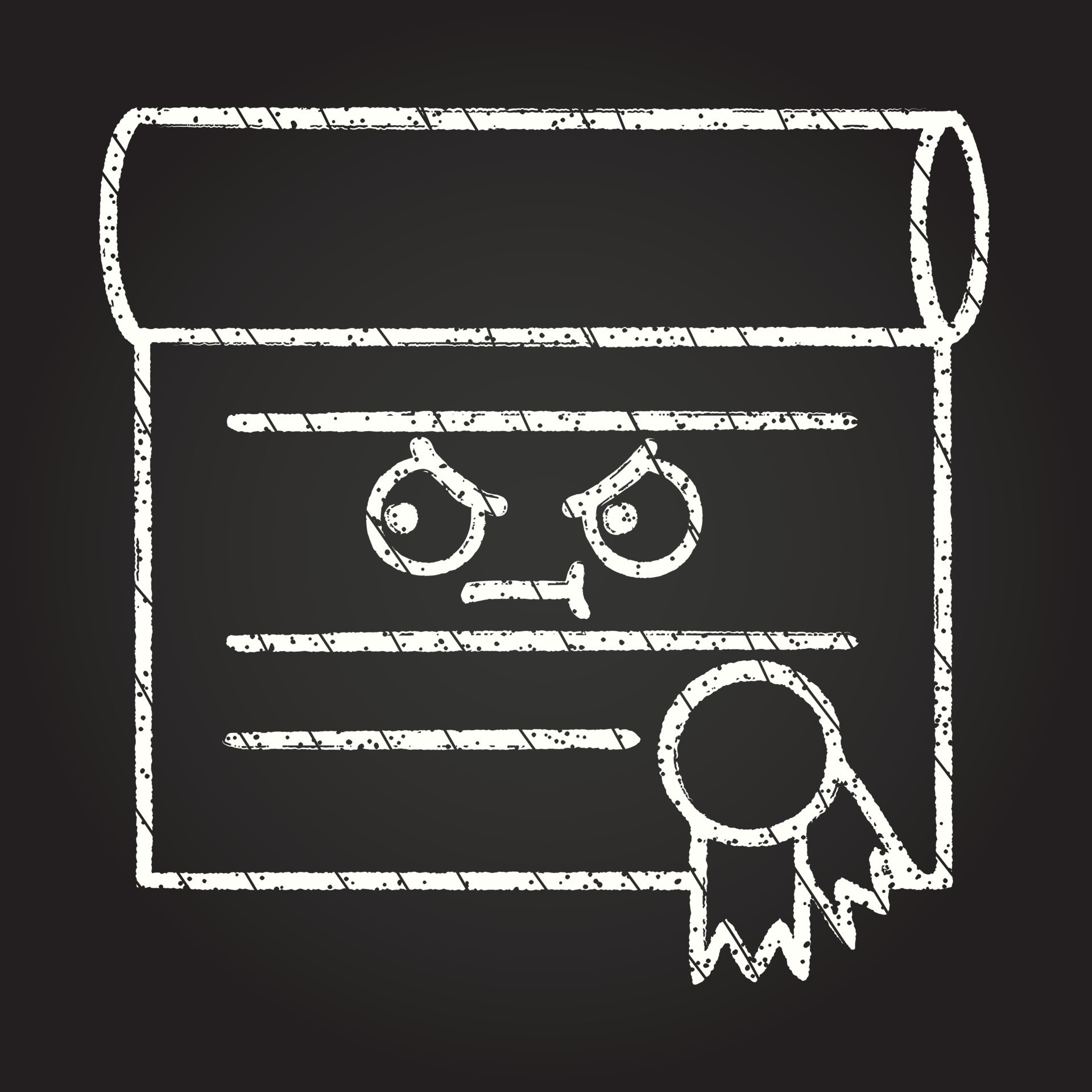 dibujo de tiza de certificado oficial 13111884 Vector en Vecteezy