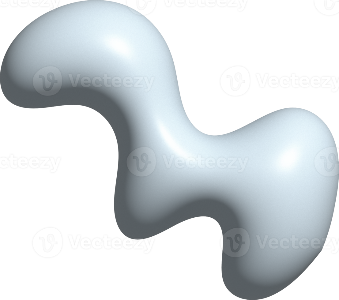 3d Abstract Blob Freeform Shape Decoration 13113958 Png