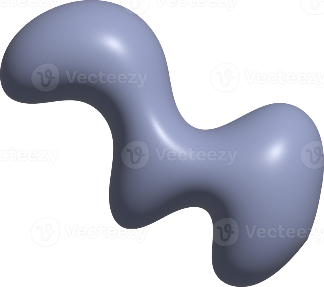 3d Abstract Blob Freeform Shape Decoration 13113962 Png