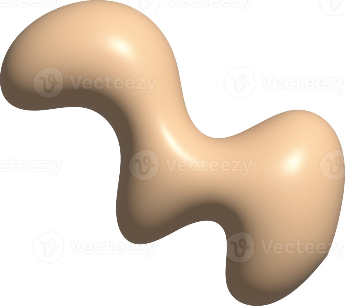 3d Abstract Blob Freeform Shape Decoration 13114005 Png