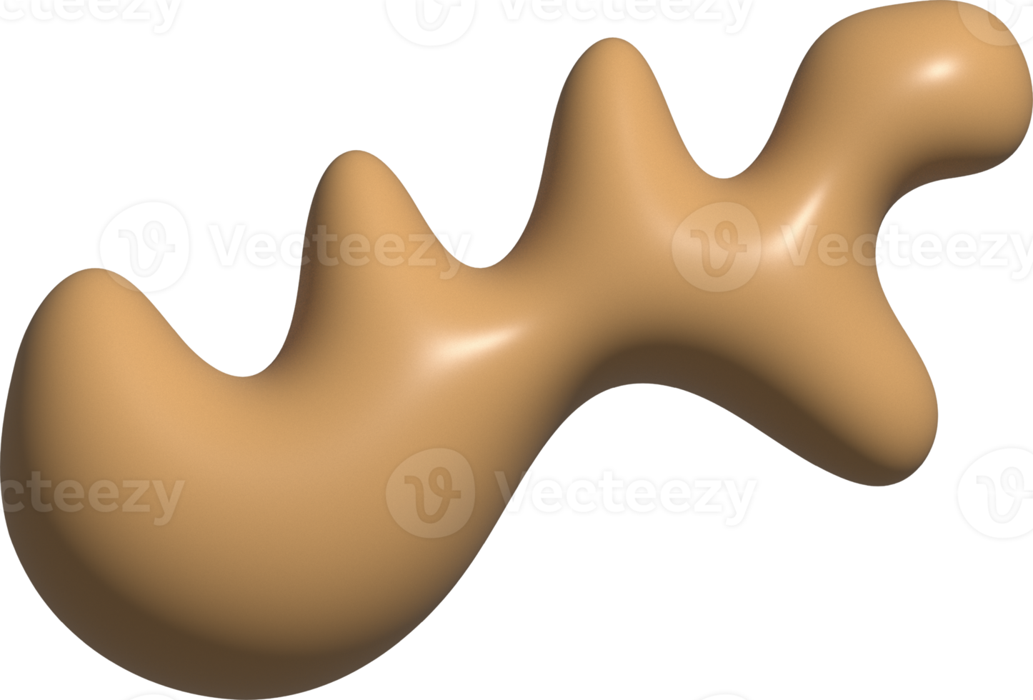 3d Abstract Blob Freeform Shape Decoration 13114011 Png