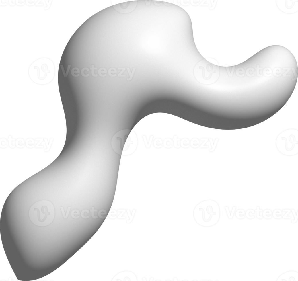 3d Abstract Blob Freeform Shape Decoration 13114017 Png