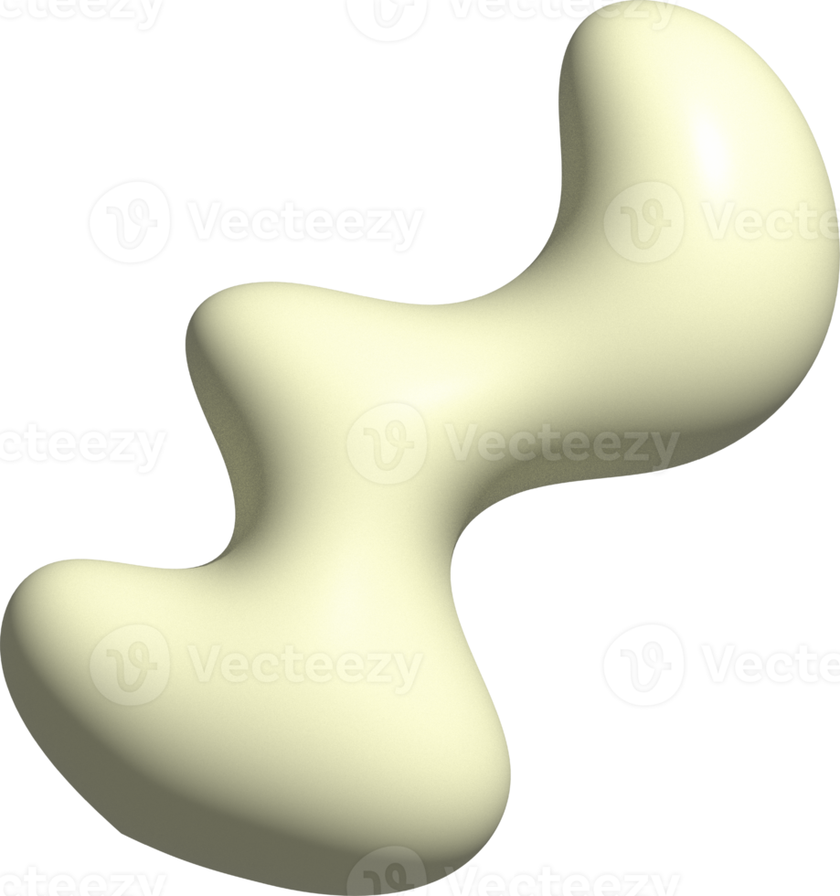 3d Abstract Blob Freeform Shape Decoration 13114031 Png