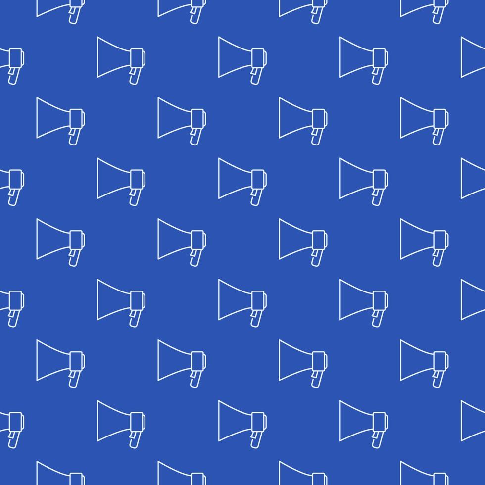 Megaphone Vector Concept Seamless Pattern With Blue Background 13115785