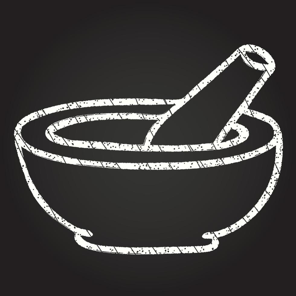 Pestle Mortar Chalk Drawing 13117426 Vector Art At Vecteezy