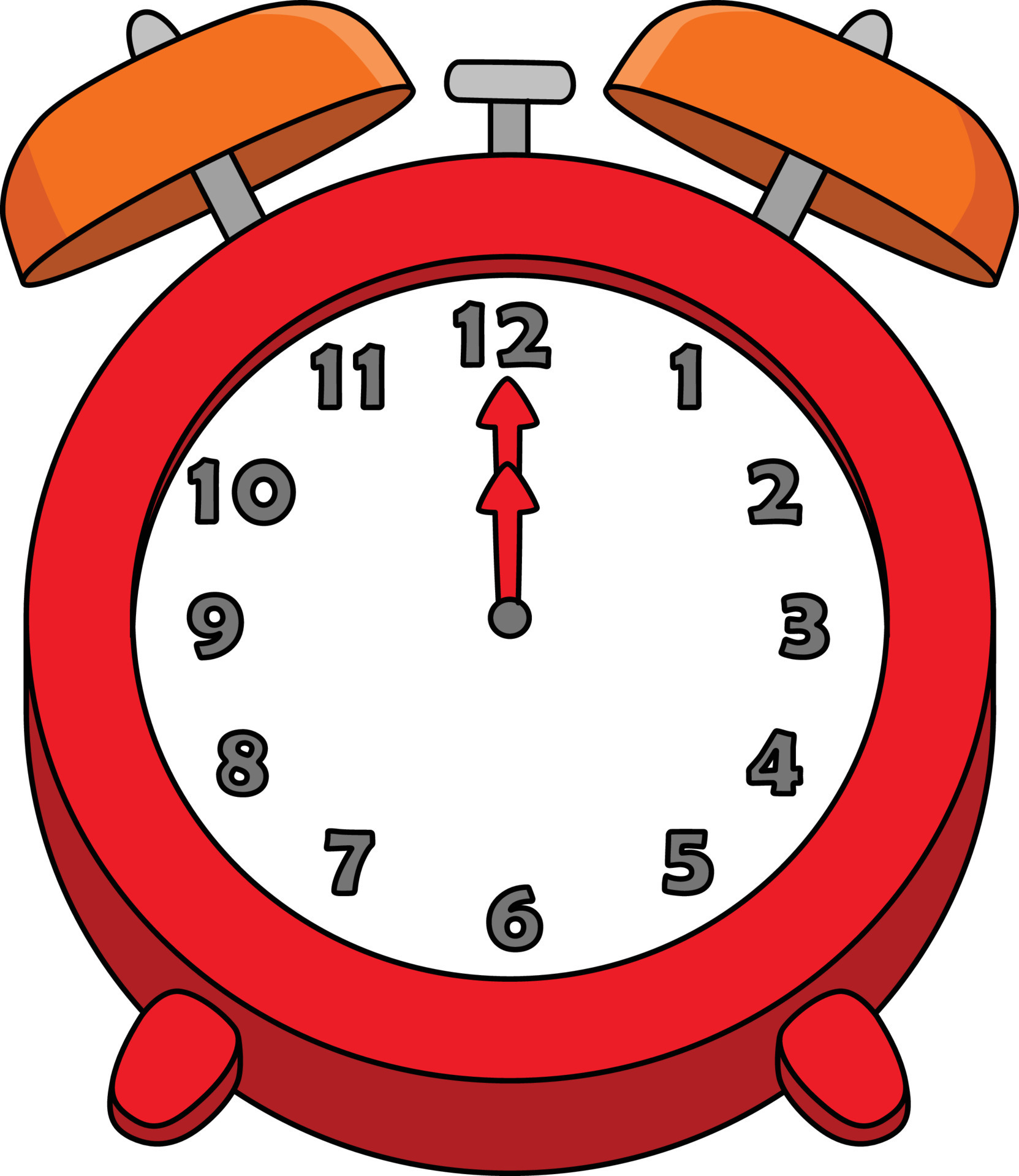 Clock Cartoon Colored Clipart Illustration 13117814 Vector Art At Vecteezy