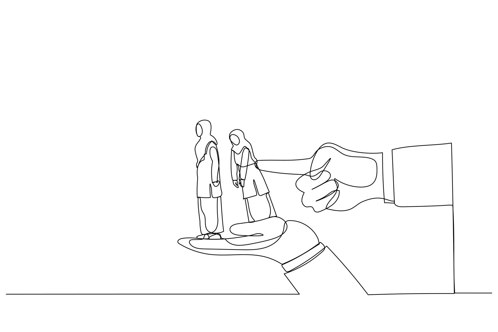 el dibujo del dedo índice vuelca la fila de una mujer de negocios ... el dibujo del dedo índice vuelca la fila de una mujer de negocios ...