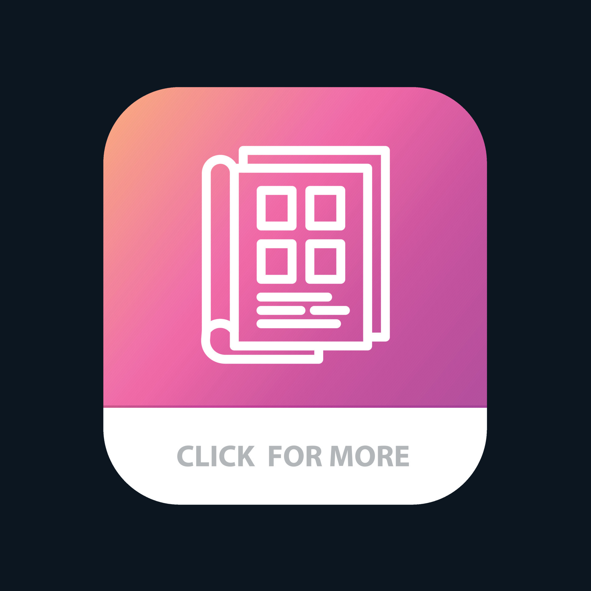 Book Newspaper Paper Notebook Phonebook Mobile App Button Android And Ios Line Version 13118802