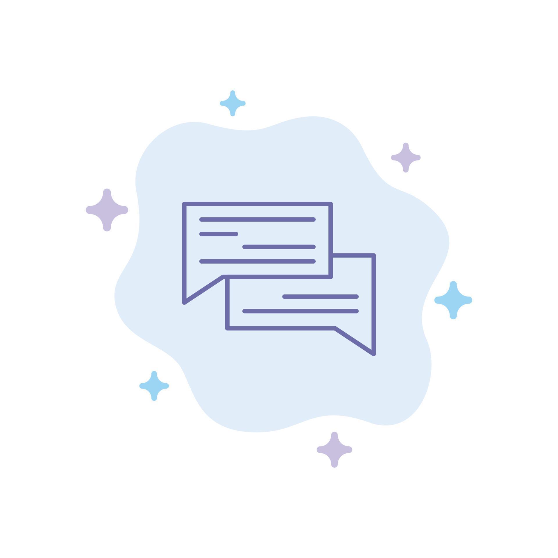 Chat Bubble Bubbles Communication Conversation Social Speech Blue Icon
