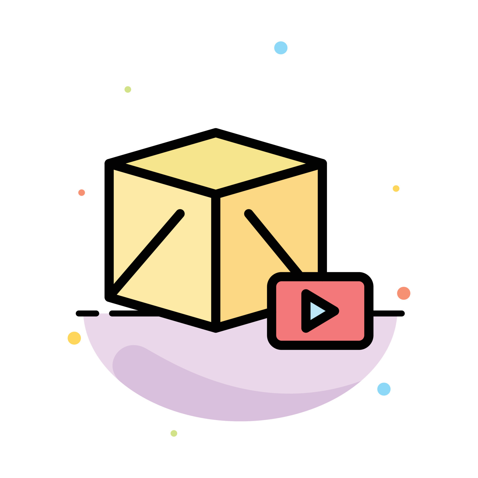 Button Media Play Box Abstract Flat Color Icon Template 13119993 Vector Art at Vecteezy