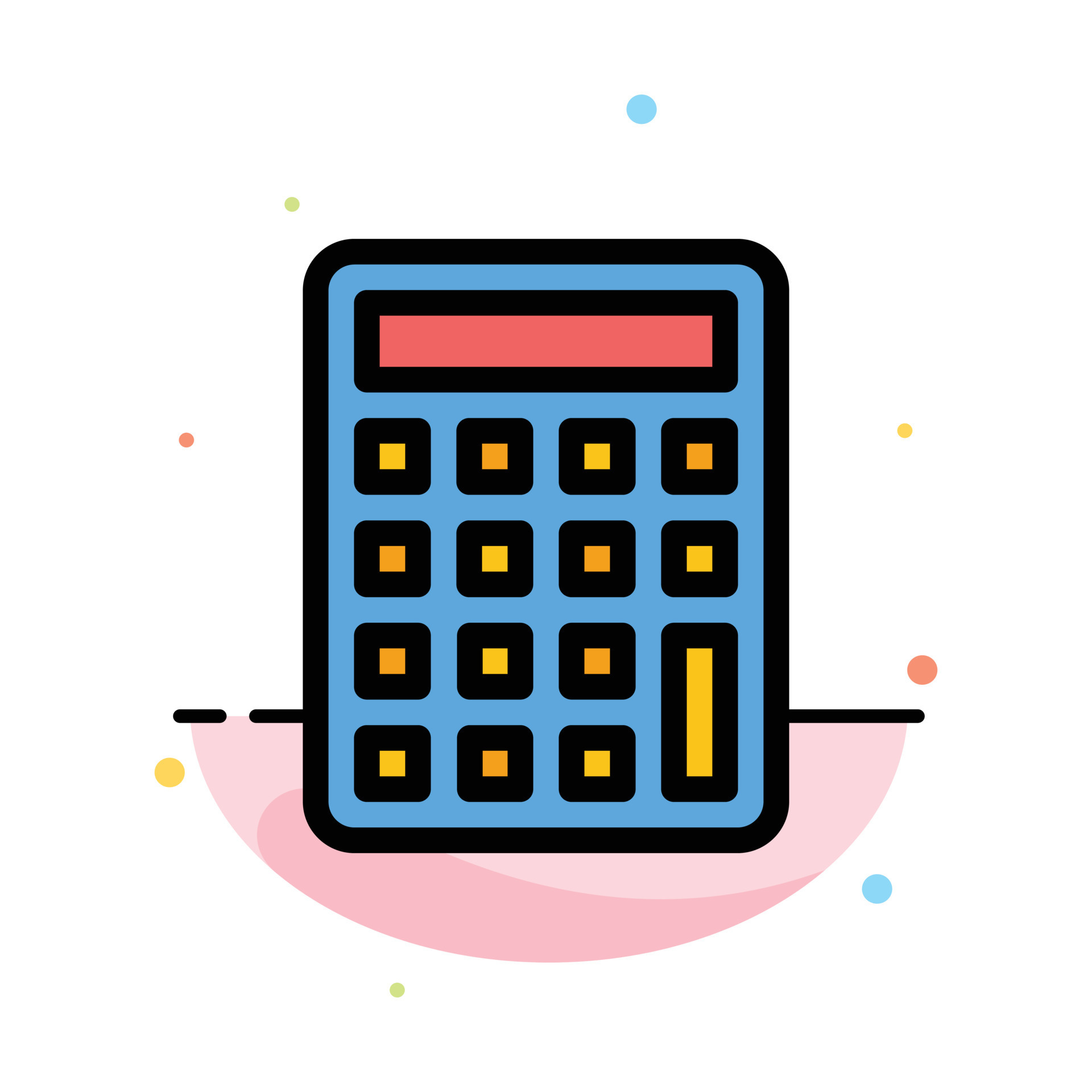 Calculator Calculate Education Abstract Flat Color Icon Template ...