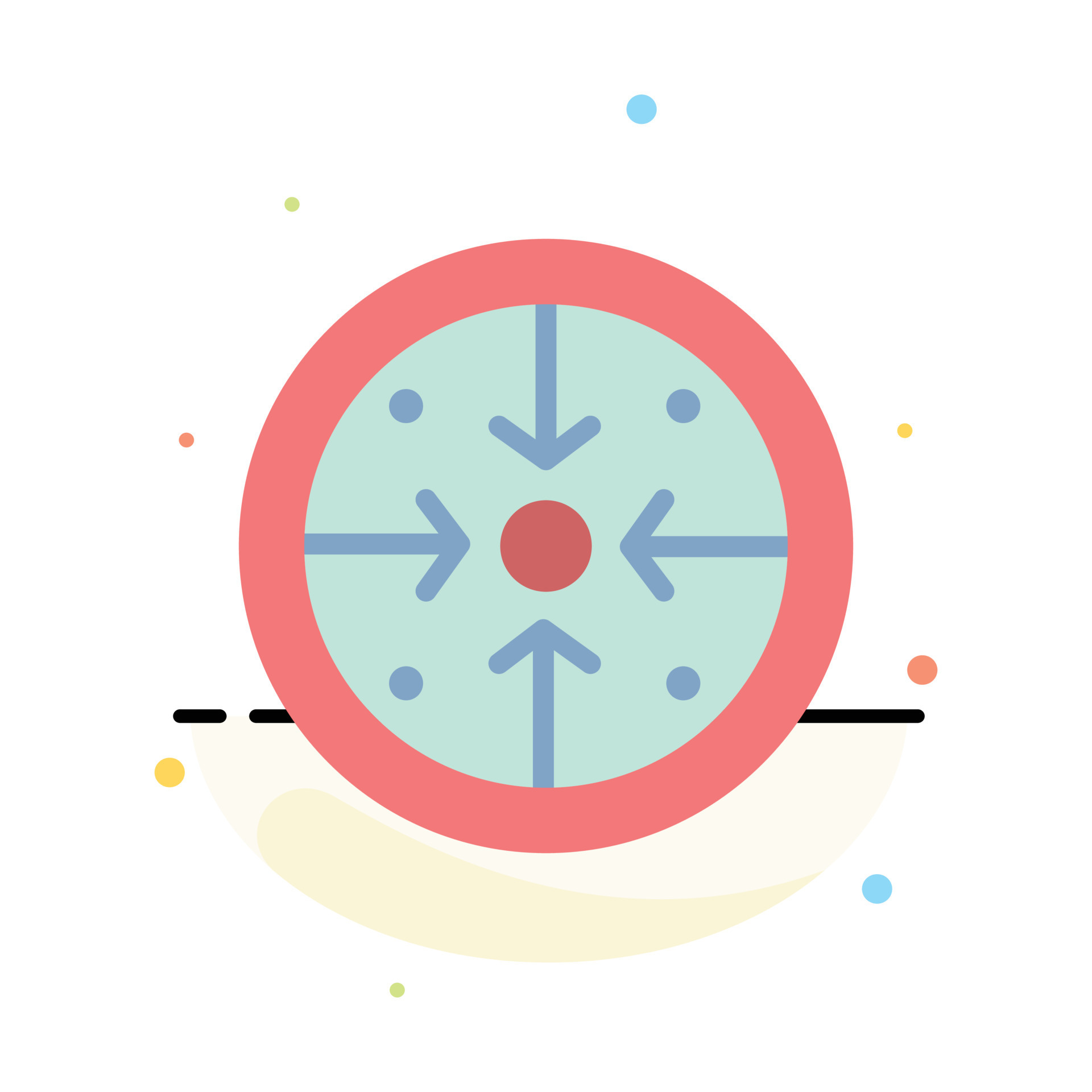 Stages Goals Implementation Operation Process Abstract Flat Color Icon ...