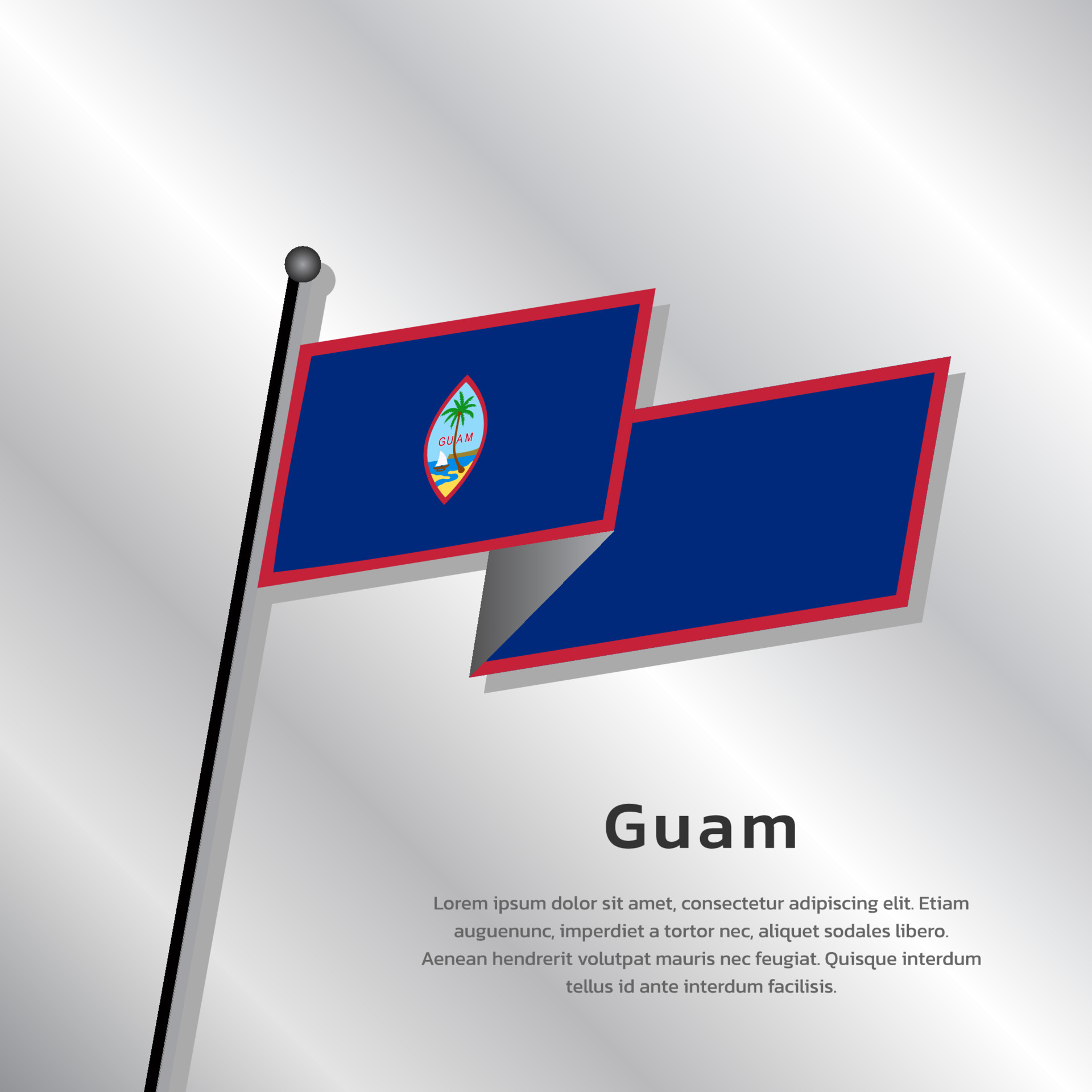 Illustration of Guam flag Template 13120303 Vector Art at Vecteezy