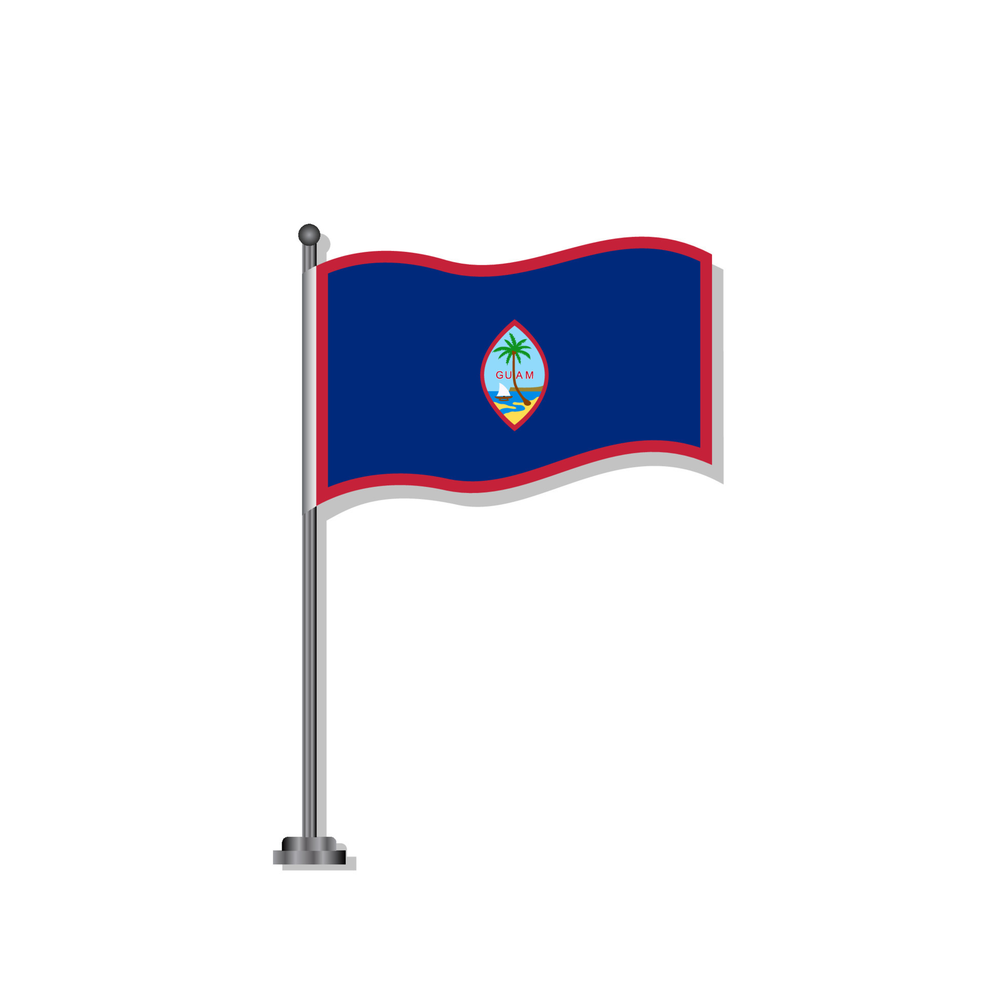 Illustration of Guam flag Template 13120319 Vector Art at Vecteezy